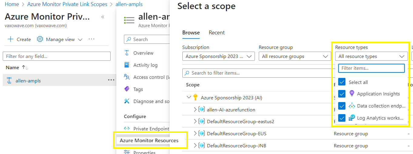 Azure Monitor Private Link Scope – Allen on Azure Azure Monitor Private Link Scope – Allen on Azure